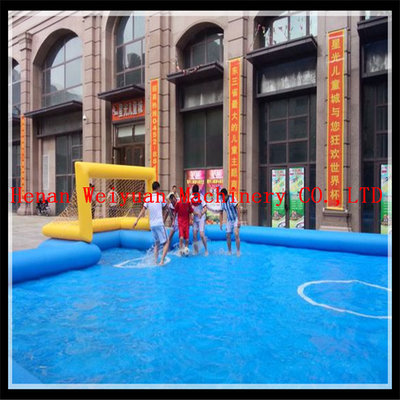 CUSTOMIZED best quality water inflatable soap football for summer supplier