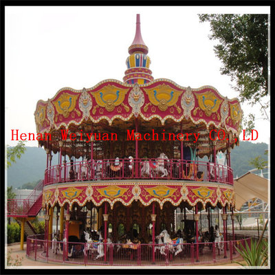 Deluxe double floor carousel--hot sale large amusement rotary equipment supplier