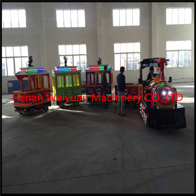 2 years warranty for 4 couches 18 seats Electric amusement park used trackless train hot sale supplier
