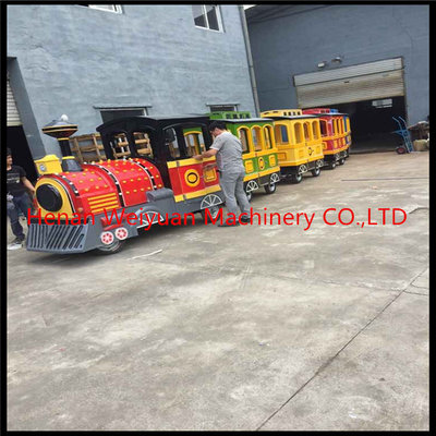 5 couches 26 seats Battery control trackless electric train, tourist trains for sale supplier
