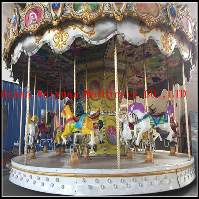 Top China fun equipment Amusement park rides 18 seats rotary luxury carousel horses for sale supplier