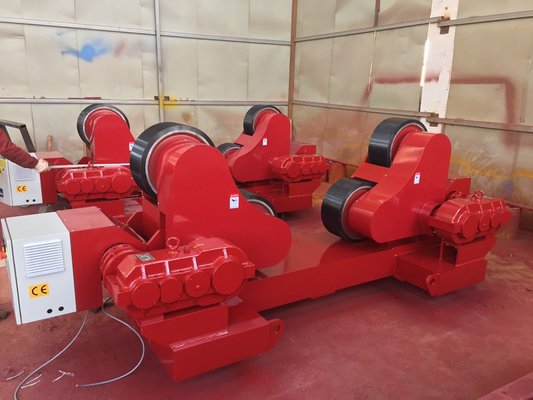 übereinstimmender Schweißens-Rotator des Selbst5.5kw 100 Tonnen-Belastbarkeits-Gummi-Rad