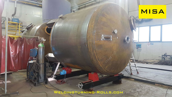 Doppelter herkömmlicher Schweißens-Rotator des Antriebs-5Ton mit Geschwindigkeit der Rollen-0.1~1m/min