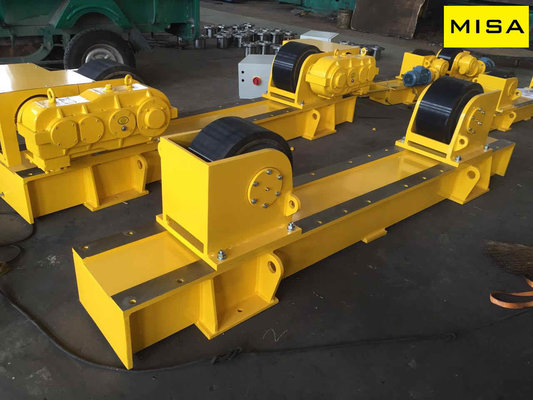 gelbes örtlich festgelegtes Schweißen 50T, das Rolls mit PU-Rädern und Motor 2.2kw dreht