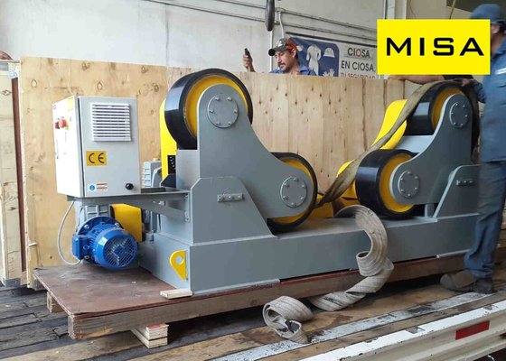 Grau und Gelb Selbst-richteten Schweißens-Rotator mit 200mm Breite PU-Rädern aus