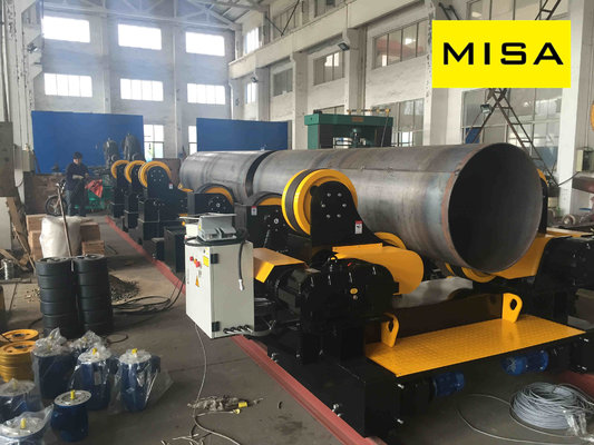 Grau und Gelb Selbst-richteten Schweißens-Rotator mit 200mm Breite PU-Rädern aus