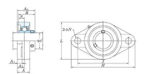 OEM UCP cast iron pillow block ball bearing Ucfl Series China bearing factory price wo-bolt Flange UCFL Series UCFL210