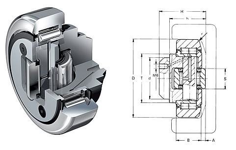Combined Bearing (PR4.054, PR4.055)with inner rings made from bearing steel En SAE 52100
