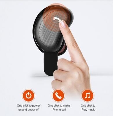 Music Binaural Stereo TWS Bluetooth Earphone 172 * 30 * 35 Mm Charging Box