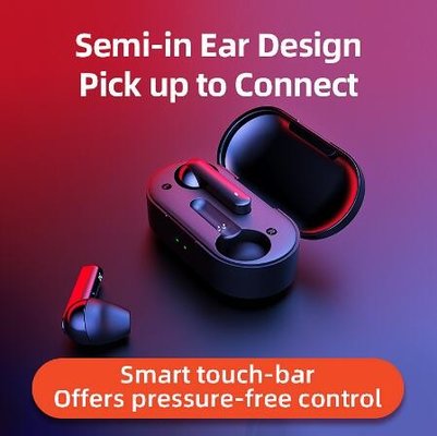 Fingerprint Touch Wireless Bluetooth Earphones V5.0 3D Stereo Dual - Mic QCY T3 TWS