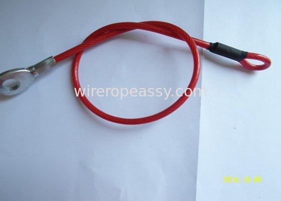 5.0mm PU Coated Stainless Steel Cable Assembly With Stainless Terminals / Loop