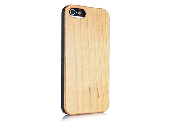 Dust-proof Hard Cover Wooden Cell Phone Case , Customize iPhone Back Covers