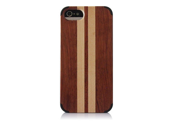 Shock Absorbing Wood Apple Iphone Protective Cases , Custom Mobile Phone Shell