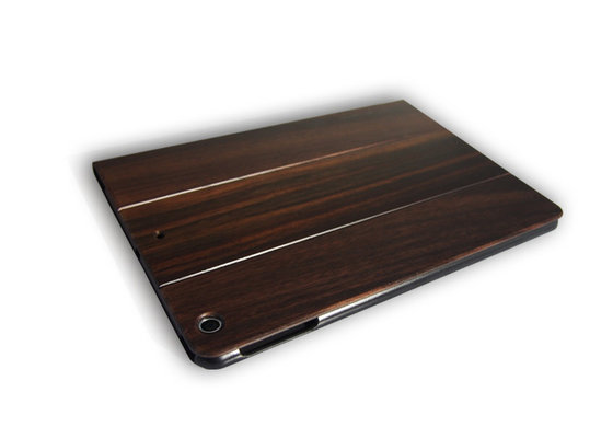 Retro Ipad Air Wooden Case With Stand , Apple Tablet PC Leather Cover with Real Wood