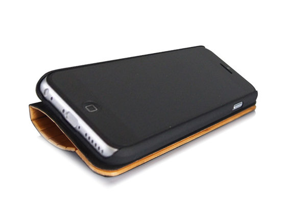 Handmade Bamboo Flip Apple iPhone Leather Folio Case Anti radiation and Waterproof