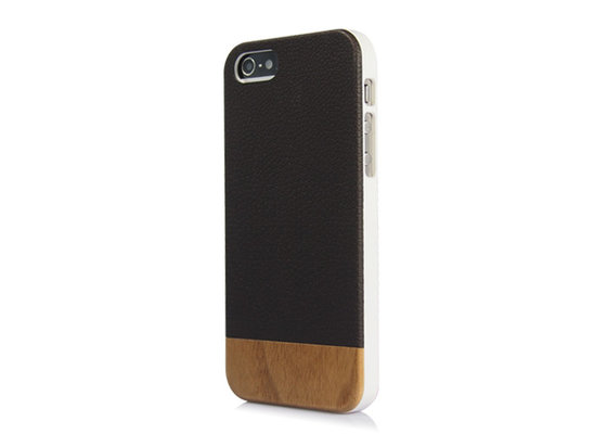 Black iPhone 5 Wooden Back Case , iphone 5s wood back hand-polished
