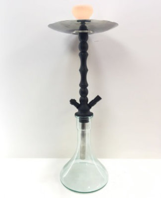 Transparent Aluminum Hookah 72cm High Simple Durable Design with Ceramic Bowl