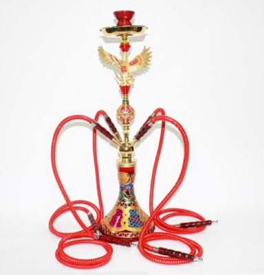 Woyu India Style 4 Silicone Pipes Bird Pole Resin and Glass Hookah Shisha Nargile