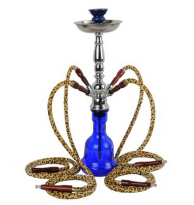 Professional Shisha Factory Simple Fashion Style Zinc Alloy Hookah with 4 Water Pipe
