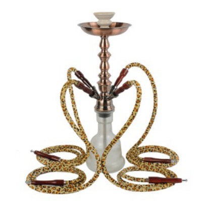 Woyu Professional Sheesha Manufacturer Zinc Alloy Hookah 4 Water Smoking Leopard Tubes