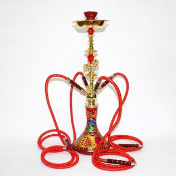 Woyu India Style 4 Silicone Pipes Horse Pole Resin and Glass Hookah Shisha Nargile