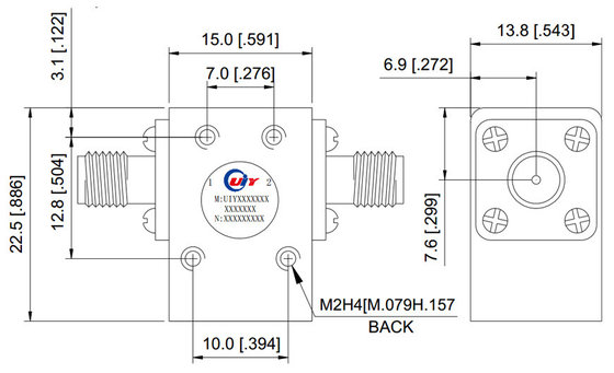 Small UHF Coaxial isolator isolator Can be dual junction and customized Guaranteed for one year standard