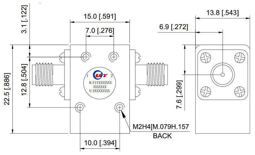 Small UHF Coaxial isolator isolator Can be dual junction and customized Guaranteed for one year standard