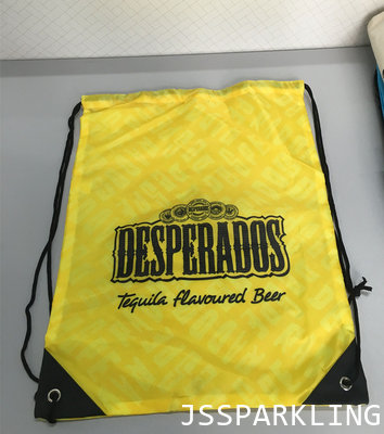 210D polyester cheap drawstring bag backpack/Rope bag supplier