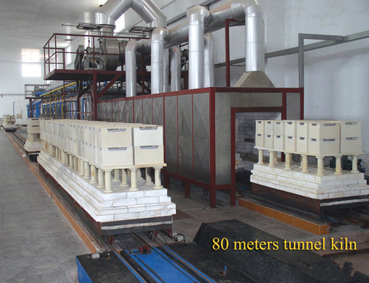 Ceramic tunnel furnaceIndustrial furnace80m1500℃Ceramic household porcelain continuous equipment manufacturing expert