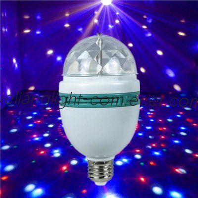Wholesales RGB 3W Full Color Rotating Bulb Christmas Decoration Lights