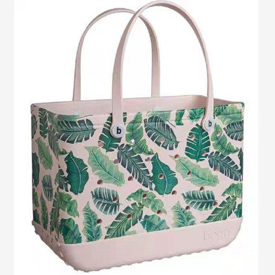 Beach Bag Eva European American Fashion, Printing Tote Bag Storage Bag Hole Big Basket Shoulder Bag for Outdoor Beach