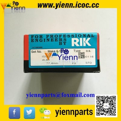 Isuzu 3LB1 4LB1 Piston 8-97176-888-0 8-97176-612-0 with piston ring 8-97034-609-0 for SUMITOMO SH30JX excavators engine