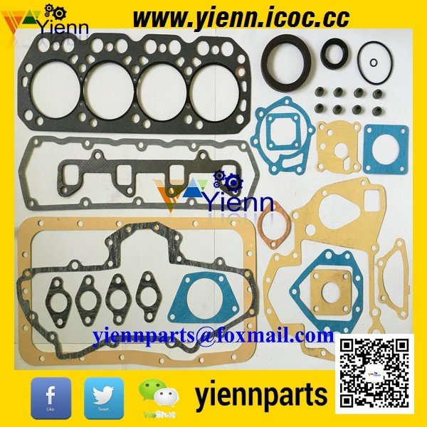 Hanix mini excavator H50C engine parts Mitsubishi K4N full Overhual gasket kit 30H94-01040 with head gasket MM438680