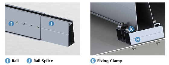 Newest II Solar Energy Aluminum System Solution Carport Mounting Brackets