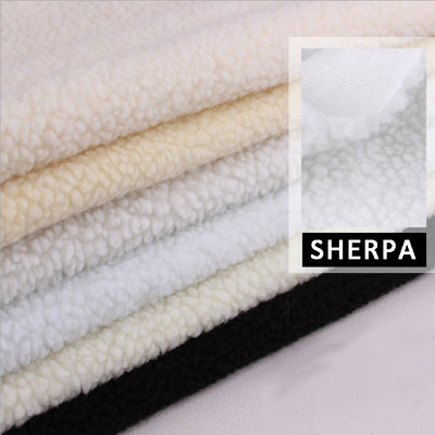 FAUX FUR FABRIC SHERPA FABRIC 100% POLYESTLL