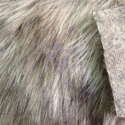 2020 Garments Collars and Trims Tip Dyed Long Pile Faux Raccoon Fur Fabric