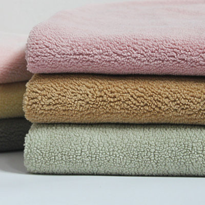 High Quality Wholesale 100% Polyester Sherpa Fleece Teddy Bear Fur Fabric For Garment Or Blanket