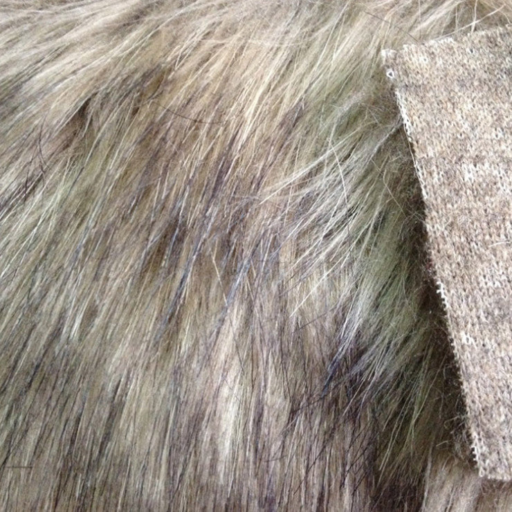 2020 Garments Collars and Trims Tip Dyed Long Pile Faux Raccoon Fur Fabric