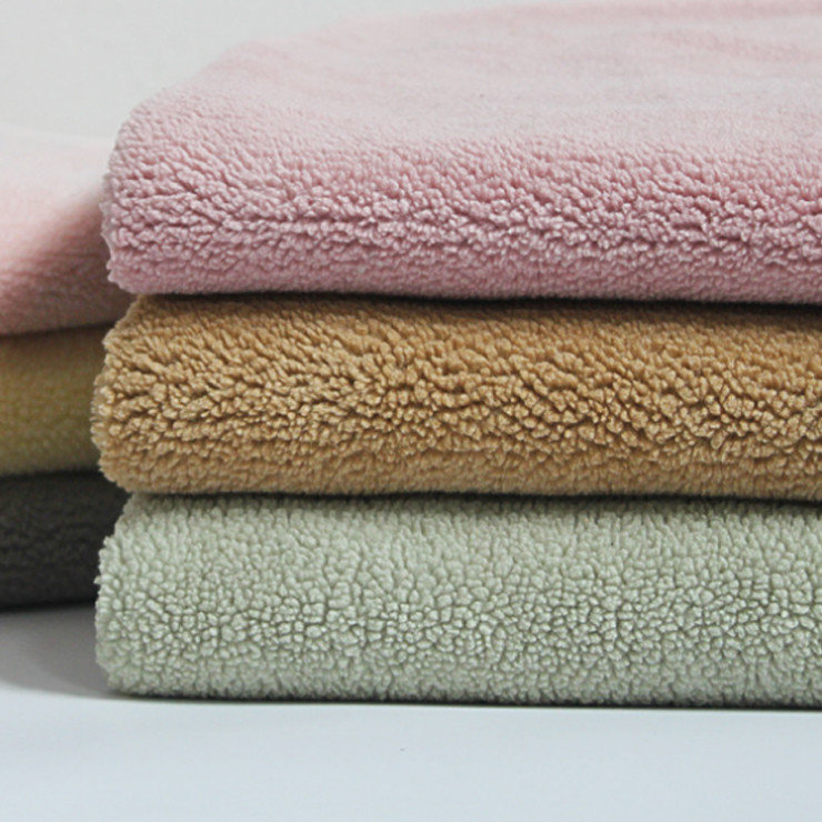 High Quality Wholesale 100% Polyester Sherpa Fleece Teddy Bear Fur Fabric For Garment Or Blanket