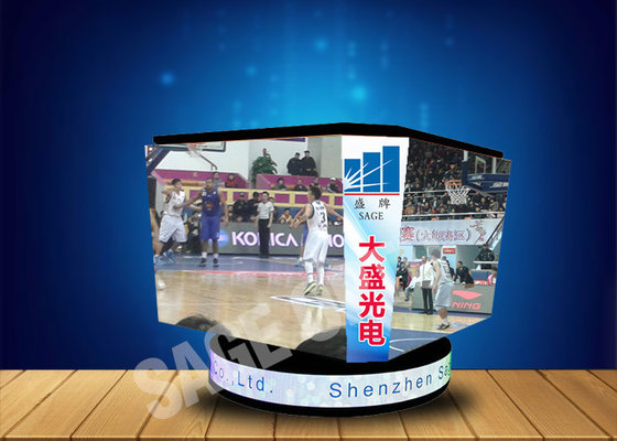 Frecuencia de actualización colgada de la exhibición P4 4m m del cubo del LED alta para el centro del estadio