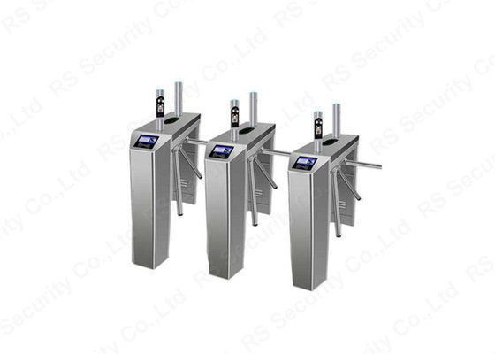 SS304 Rfid Card Tripod Turnstile Gate , Waist Height Pedestrian‎ Barriers