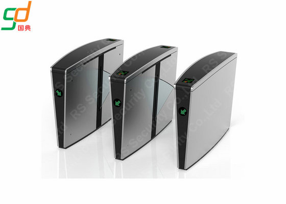 High Security Low Noise Flap Barrier Gate Metro Entrance Turnstile
