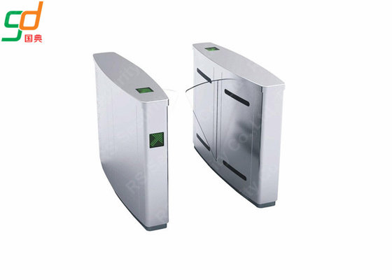Hotel Bi-Direction  Automatic Turnstiles Retractable Blue Wing Flap Barrier