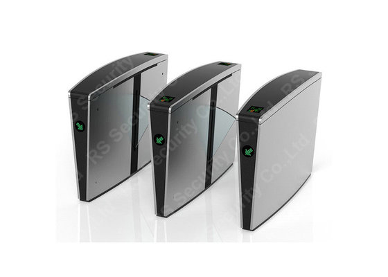 Double Wing IR Sensor Flap Barrier Gate Card Reader Or Push Button Turnstile
