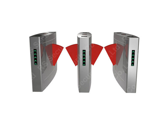 Electronic Turnstile Security Gates RS485 Interface Bidirectional Flap Barrier