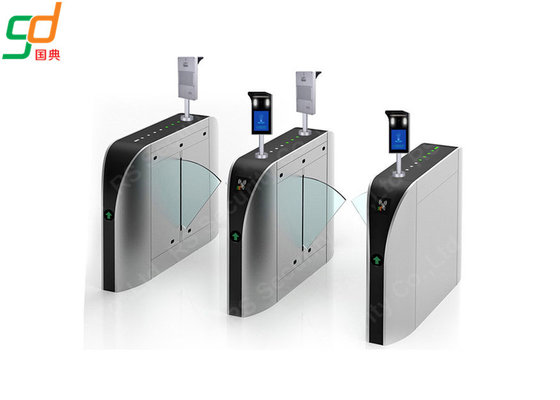Security Turnstile Gate Systems With IR Sensor , Flap Barrier Gate