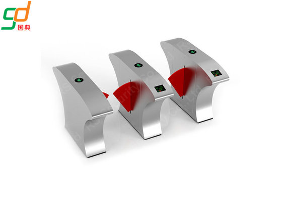 Optical Subway Turnstile Barrier / Flap Barrier And Speed Pedestrian Gate Access Control