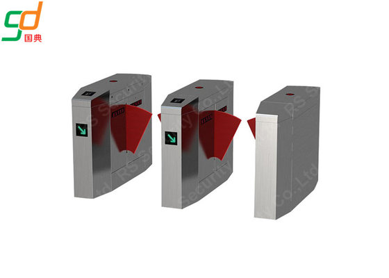 Stainless Steel ESD Flap Barrier Gate Turnstile Solution DC brushless motor