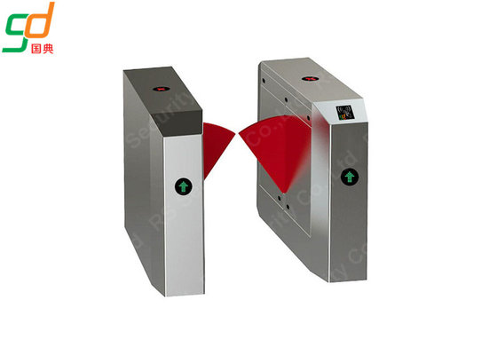 Waist Height Subway Flap Turnstyle Gate Access Control Systems With Face Recognition