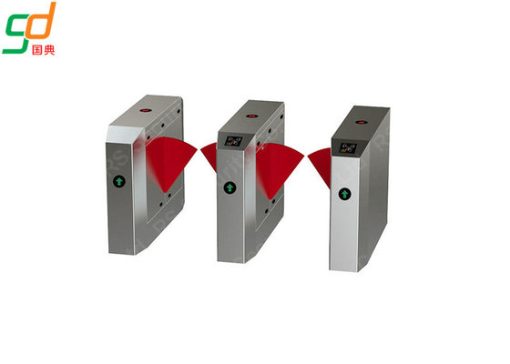 Waist Height Subway Flap Turnstyle Gate Access Control Systems With Face Recognition
